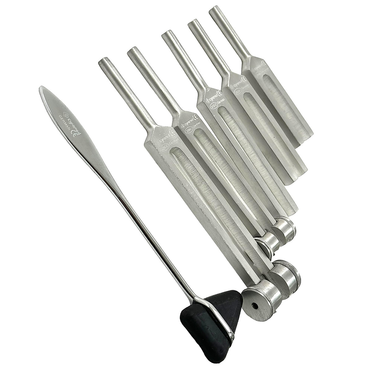 Tuning Fork Set of 5 Taylor Hammer Diagnostic Instruments CYNAMED