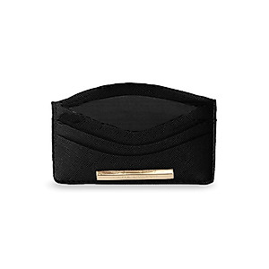 KATIE LOXTON Mega Bucks on Black Womens Small Vegan Leather Card Holder Wallet