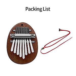Kalimba Thumb Piano 8 Keys - Portable Mini Size Finger Piano Marimba Musical Instruments Solid Wood Mibra Gift for Kids and Piano Beginners Professional (Mini Size)