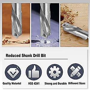 Utoolmart Reduced Shank Drill Bit 27mm High Speed Steel HSS 4241 with 1/2 Inch Straight Shank 1pcs