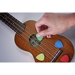 Felt Ukulele Picks, 12 Piece BoloPick Original Recipe Felt Uke Picks for Ukulele, Guitar,Bass, Autoharp, Banjo