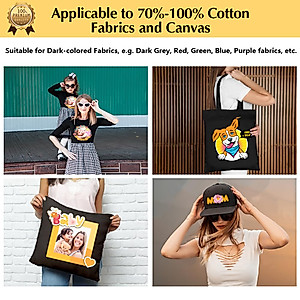 TransOurDream Iron on Heat Transfer Paper for Dark T Shirts (10 Sheets 8.5x11", Dark 3.0) Printable HTV Vinyl for Inkjet & Laserjet Printer, Transfers Paper for Dark Fabric