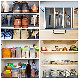 Shelf Liners for Kitchen Cabinets Washable Refrigerator Liners Oil-Proof Drawer Liners for Kitchen Dining, 12 in x 20 FT, Gray (12 Inches x 20 FT x 1 Roll)