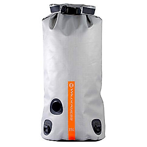 Wilderness Systems Waterproof XPEL Dry Bag with Valve & Shoulder Strap - Size - converts to Cooler, Grey, 35L