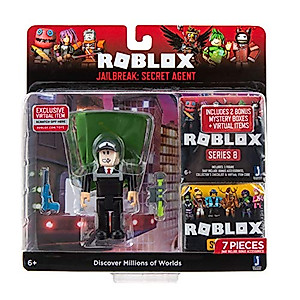 Roblox Action Collection - Jailbreak: Secret Agent + Two Mystery Figure Bundle [Includes 3 Exclusive Virtual Items]