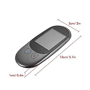 VIBY Smart Voice Translator Device 40 Languages 2.4 Inch Touchscreen Rechargeable F1A with Camera (Color : D)