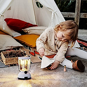 Mesqool Lanterns for Power Outages 650LM, LED Lantern Flashlight Battery Powered Rechargeable 6000 Solar Crank, Camping Essentials with USB C Cable