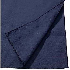 Amazon Basics Microfiber Towel Set (1 Bath & 1 Hand Towel), Black/Blue