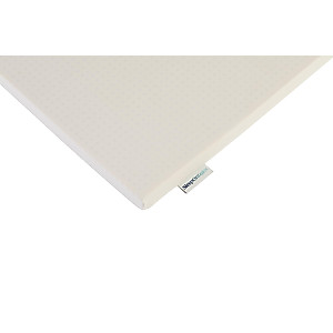 Pure Green Natural Latex Mattress Topper w/Jersey Cover - Firm - 3 Inch - Queen Size (GOTS Certified Organic)