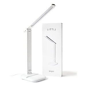 LITTIL Bright | LED Desk Lamp with Touch Control, Cordless Dimmable Table Lamp, Eye-Caring LED Light Lamp for The Bedroom or Office