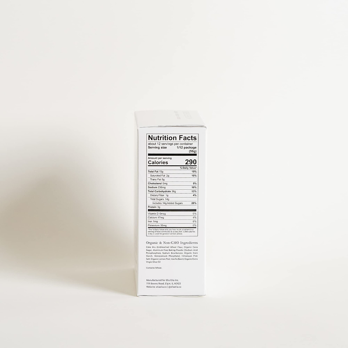 Organic and Non-GMO Baking Mix | Vanilla with a Hint of Lemon Cake | Olive Oil Cake Mix | Extra Virgin Olive Oil Included | Natural Mediterranean Dessert Mix for Dinner Party, Birthday Cake, Foodie Gift | ELIA