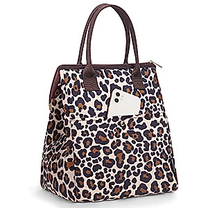 JOYHILL Insulated Lunch Bag for Women, Thermal Lunch Tote Bag, Leakproof Lunch Box Bag Lunch Handbag with Front Pocket, Water Resisted Lunch Bag for Work Picnic