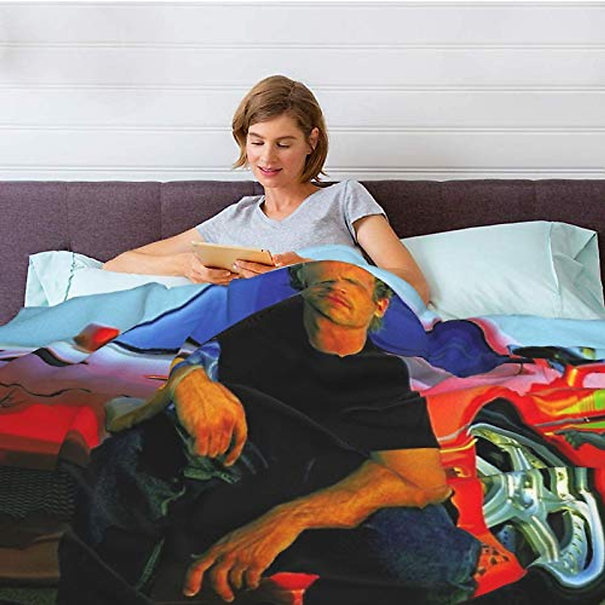 Paul Walker Blanket Comfort Warmth Soft Cozy Air Conditioning Machine Wash Blanket 3D Printing Poster Blanket All Season for Bed Sofa Couch Car 60"x50"