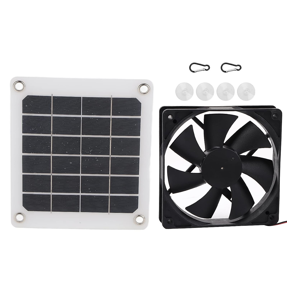 Solar Panel Fan Kit, 6V 10W Outdoor Solar Power Panel Exhaust Fan USB Charging, for Greenhouse Chicken Coop Shed Pet House, Ip65 Waterproof