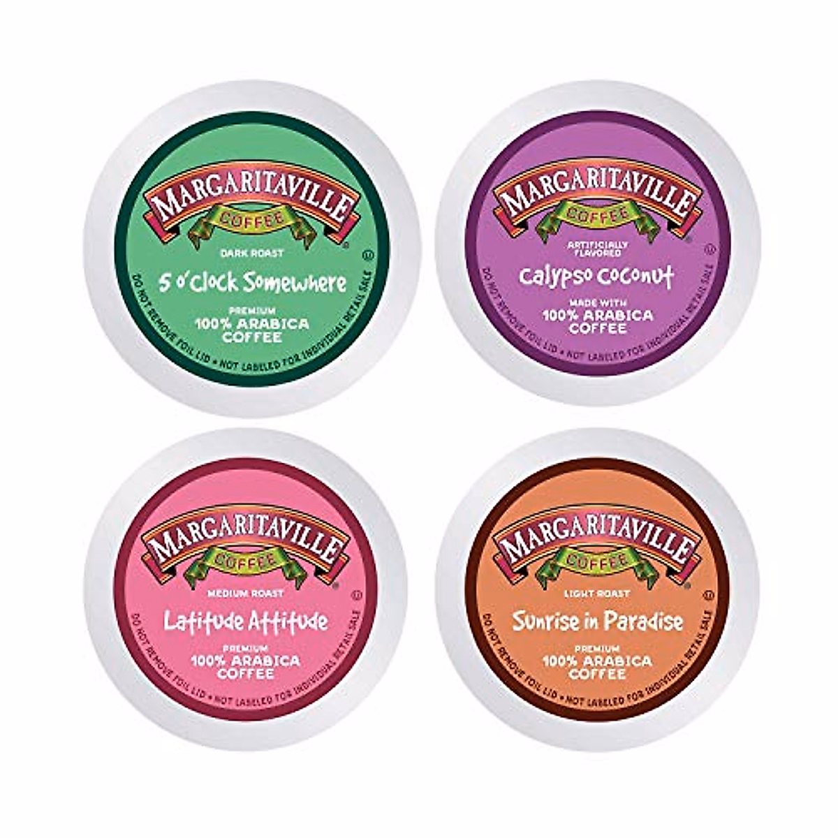 Margaritaville Variety Pack for K Cup Keurig 2.0 Brewers, Margaritaville Coffee Medium Roast Single Serve Coffee Pods, 0.35 Ounce (Pack of 72)