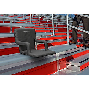 Home-Complete Wide Stadium Seat Chair Bleacher Cushion, 1-Pack, Black