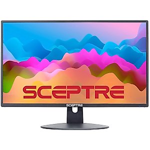 Sceptre E249W-19203R 24-inch FHD LED Gaming Monitor 2X HDMI VGA 75Hz Build-in Speakers, Machine Black (Renewed)