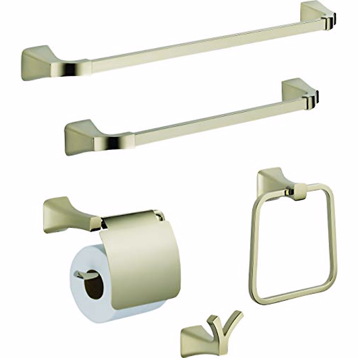 Delta Faucet 75235-PN Tesla Double Robe Hook, Polished Nickel