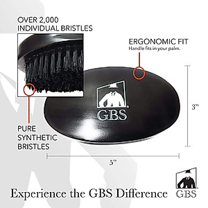G.B.S Men’s Handmade Comb Set, Pure Synthetic Hair Brush, Dressing Comb, Pocket Comb, Mustache Comb and Military Style Hair Brush