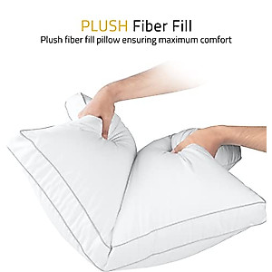 Utopia Bedding Bed Pillows for Sleeping Queen Size (White), Set of 2, Cooling Hotel Quality, Gusseted Pillow for Back, Stomach or Side Sleepers