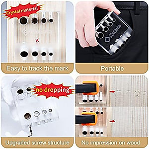Muzata 30 90 Degree Angle Drill Guide Cable Railing Kit Stair Visible Drilling Template Drill Jig 4 Sizes for Straight and Angled Hole Lag Screw for Wood Post CT09,CT1
