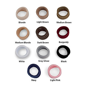 Cyndibands Seamless Hair Ties - Blonde - Gentle Hair Ties No Damage, Standard Size 1.5 Inch, Soft and Stretchy Nylon Fabric Ponytail Holders - 12 Count