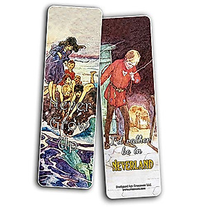 Creanoso Peter Pan Quotes Bookmarks (60-Pack) – Inspirational Premium Gift Bookmarker Card Collection for Bookworms, Bibliophiles, Men & Women, Adults – Cool Art Impressions Page Clipper
