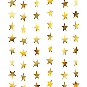 Reflective Star Paper Garland,52 Feet Glitter Star Garland Banner Decoration Sparkling Gold Star Banner Twinkle Little Star Garlands Reflective Banner Backdrop Decor for Christmas Wedding Birthday