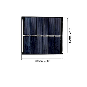 MECCANIXITY Mini Solar Panel Cell 3V 150mA 0.45W 60mm x 55mm for DIY Electric Power Project Pack of 2