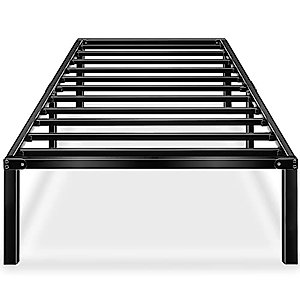 HAAGEEP 18 Inch Platform Twin Bed Frame with Storage Metal Bedframe No Box Spring Needed for Kids Tall Heavy Duty