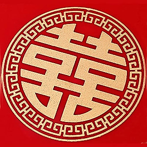 ygqzm Chinese Traditional Red Xi Tray Tea Tray Wedding Toast Tray Snack Tray Fruit Tray Wedding Banquet Festive Supplies (Color : D, Size : 27cm)