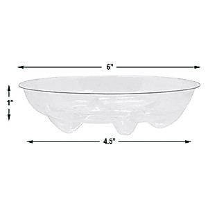 Arcadia Garden Products PS16 6" Heavy Duty Clear Plastic Saucer (Pack of 5), 6", Transparent