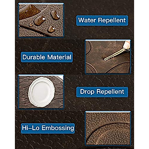 Floral Kitchen Floor Mats Cushioned Anti Fatigue for House 1/2 Inch Thick Non-Slip Kitchen Rugs and Mats Foam Standing Mat in Front of Sink, Office