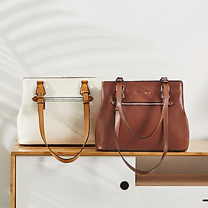 BOSTANTEN Leather Handbags Satchel Bags for Women Designer Shoulder Purses Top Handle Crossbody Bags