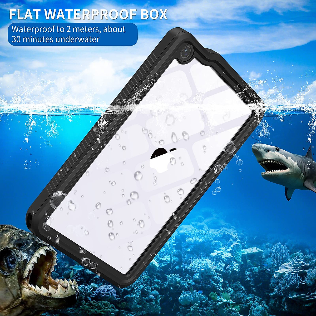 AICase iPad Mini 7 A17 Pro 2024 iPad Mini 6 2021 (6th Generation) 8.3 Inch Waterproof,Dustproof, Shockproof Case Cover with 360 Full-Body Protection with Lanyard for iPad Mini 8.3" 7th/6th Gen