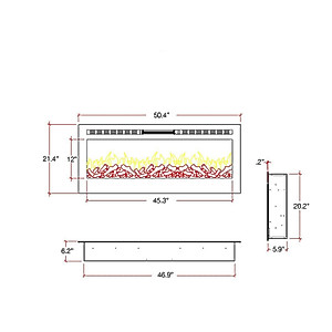 Regal Flame Fusion 50Ó Log Built-in Ventless Recessed Wall Mounted Electric Fireplace Better Than Wood Fireplaces, Gas Logs, Inserts, Log Sets, Gas, Space Heaters, Propane