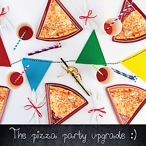 La & Li Pizza Stone for Grill and Oven - 13" Ceramic Round Oven Pizza Stone Set with Multipurpose Rack with Handles, 6 Plates, & Apron - Pizza Stone for Oven for Baking, Pizza, Bread, Cookies, & More