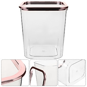 MAGICLULU Clear Trash Can Square Wastebasket Plastic Garbage Bin Transparent Rubbish Can Waste Container for Bedroom Kitchen Bathroom Home Office A
