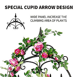 SCENDOR Garden Trellis 60” x 21.7” for Climbing Plants 5FT Metal Iron Wire Vine Flower Trellises for Outdoor Climbing Plants Support