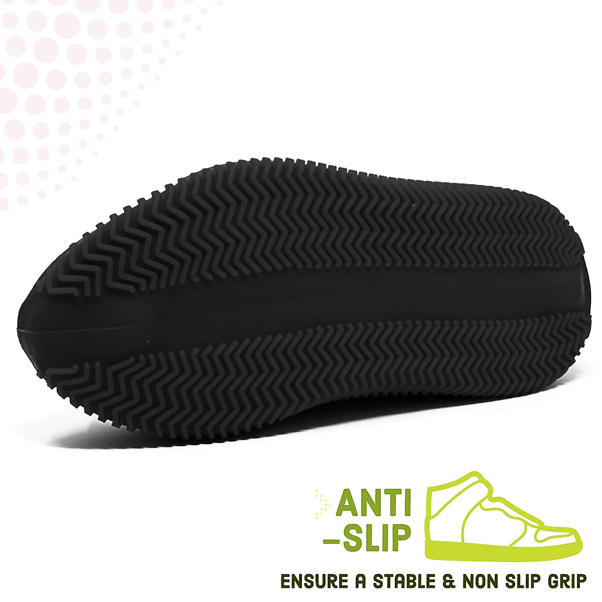 BOVAI - Waterproof Shoe Covers Reusable Rain Shoe Cover Silicone Magic Shoe Running Cover Work Rubber Protector (Black, Extra Large)
