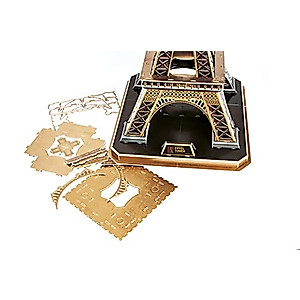 Revell Eiffel Tower LED Light Up Large 3D Puzzles for Adults and Kids Ages 10 Years and up Arts Crafts Building - 84 Pieces