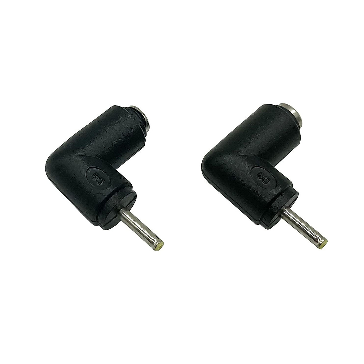 Dafensoy DC Barrel Power Jack Charging Cable Connector, 90 Degree Angle DC5.5 x 2.1 Female to 2.5 x 0.7 Male Adapter, Used for Notebook Computers, Tablet Computers, LED Lights, Routers, etc (2-Pack)