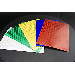 Fish Scale Sticker 20 PCS 5 Colors 7.3x10cm DIY Holographic Laser Sticker Fishing Lure Stickers Stereoscopic Adhesive Film Flash Tape Reflective Tackle