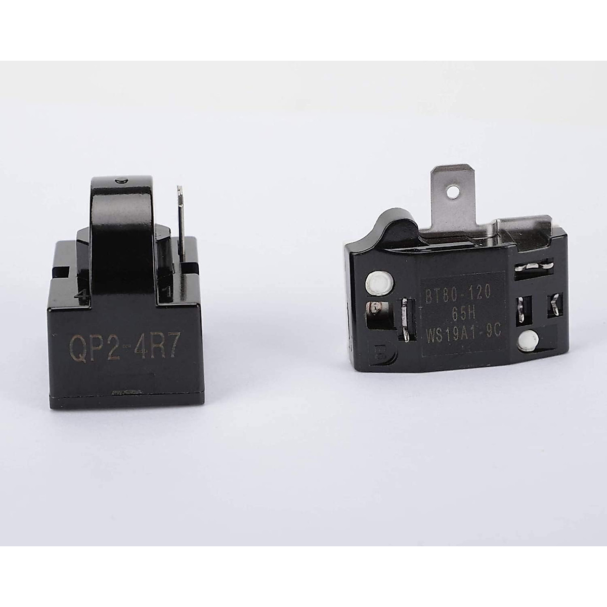 QP2-4R7 1Pin Refrigerator PTC Starter Relay and 6750C-0005P Refrigerator Overload Protector For LG Refrigerator Compressor,2 Pieces in Total
