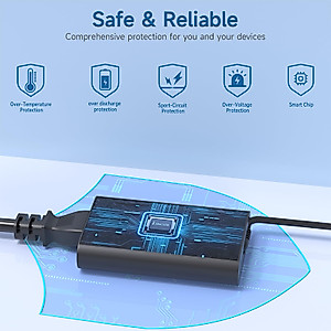 Laptop Charger 65W for Dell Latitude 7490 7400 7480 5400 5490 5500 5590 5480 5580 3310 7290 5290 E5470 E5440 E5570 E7250 E7450 E6540 E7440 E6440 E6430 Power Cord Supply Computer Ac Adapter Replacement