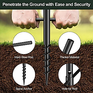 String Light Poles for Outside 2 Pack, Outdoor Light Poles for String Lights with 5-Prong Base and Spiral Ground Anchor, 8.5 ft Heavy Duty Metal Posts for Backyard Garden Patio Christmas Lighting