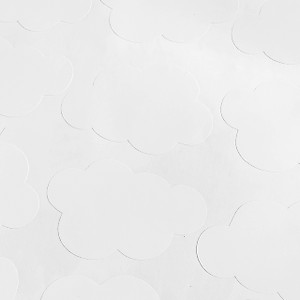 The Boho Design Clouds Wall Decals Peel and Stick for Kids, Baby Bedroom Nursery and Living Room. Adhesive Vinyl Wall Stickers Decor (White)