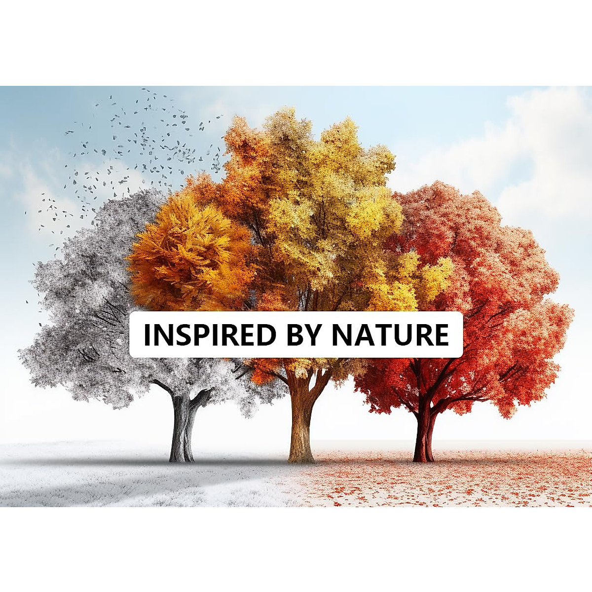 LOMTRATS Stamped Cross Stitch Kits 11CT Embroidery Starter Kit DIY Needlework Craft Tree of Life Autumn for Beginner or Novice