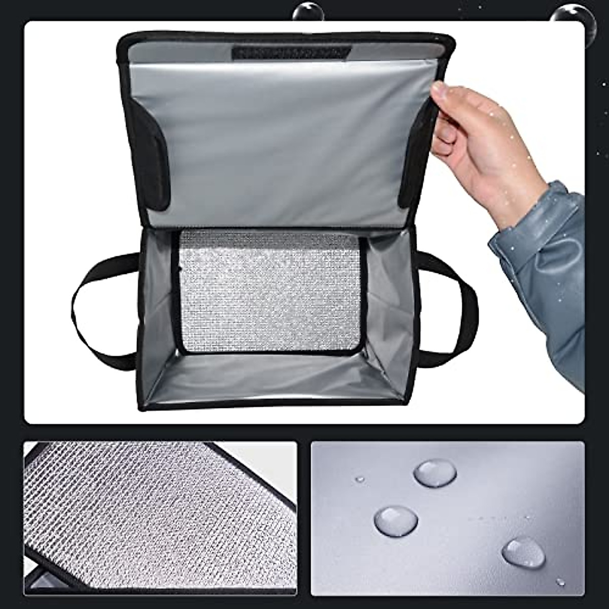 SHIYUMAN Insulated Car Trunk Organizer by Travel Car Cooler Box for Hot Or Cold Food, Multipurpose Collapsible Shopping, Picnics And Camping,Car Console Organizer Fits Most Vehicles(Letter)