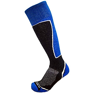 Ultimate Socks Mens Midweight Merino Wool Ski Snowboard Warm Socks Blue Large 9-11.5